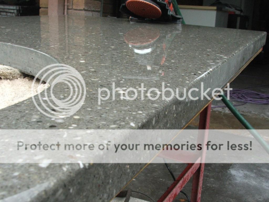 Polished concrete bench top for our new laundry • Home Renovation ...